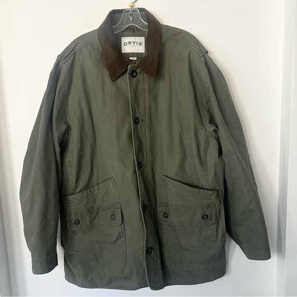Orvis | Jackets & Coats | Orvis Mens Green Khaki Field Jacket Or Barn ...